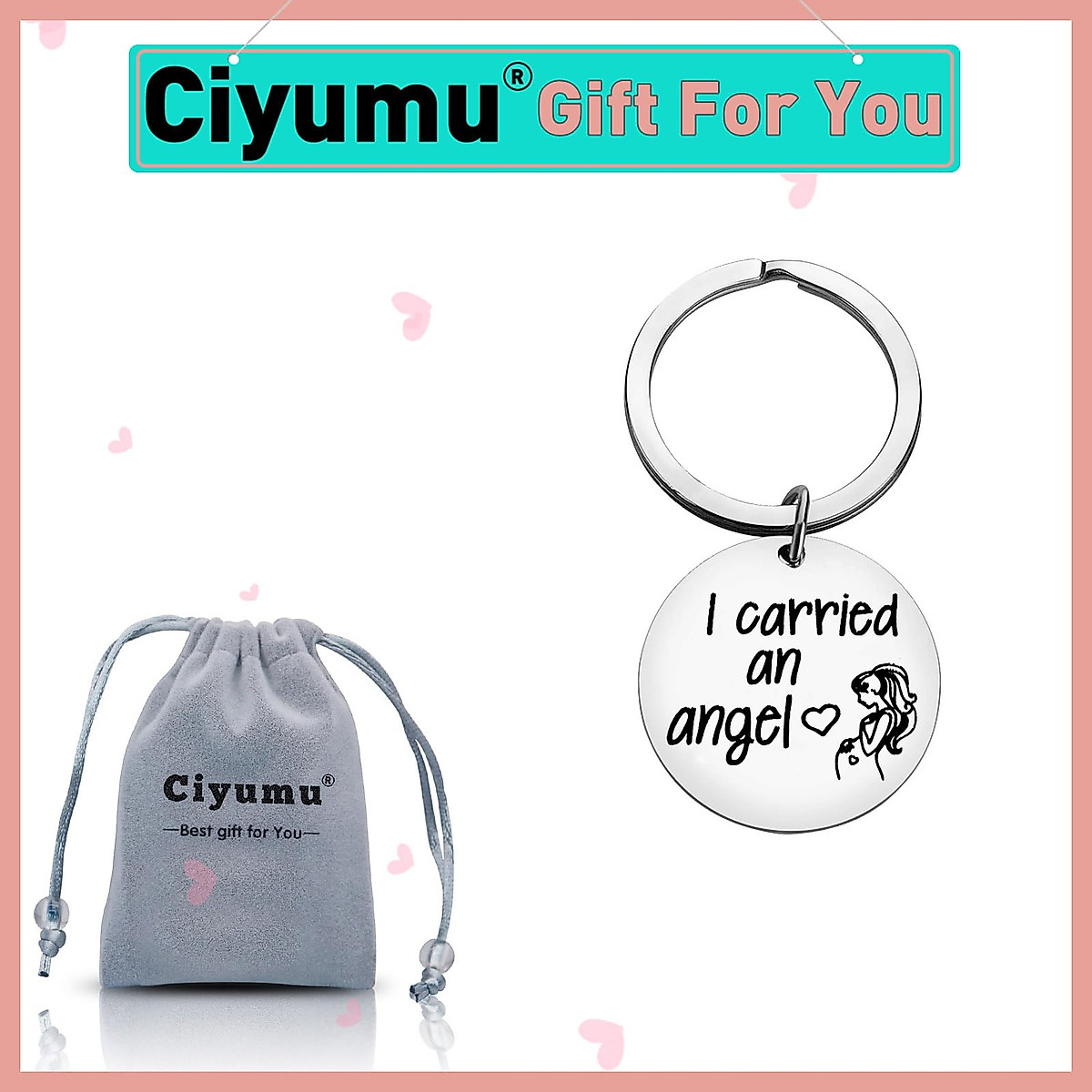 Mom Memorial Baby Gift Miscarriage Memorial Keychain I Carried An Angel Keychain Miscarriage Stillborn Infant Child Loss Memorial Gift Miscarriage Sympathy Gift Jewelry In Memory of Infant Child Gift