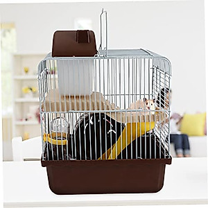 TEHAUX Hamster Cage Gerbils Castle Cage Hamster Auto Waterer Cages and Habitats Chinchilla Cage Accessories Toy Pets Exercise Accessories Hedgehog House Small Animal House Hedgehog Hut