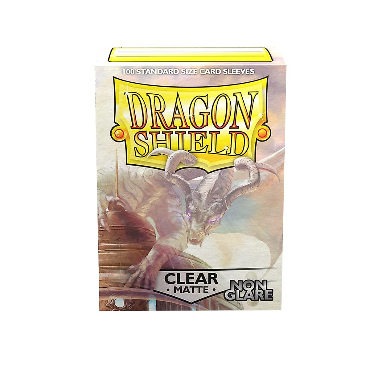 Dragon Shield Standard Size Sleeves – Matte Clear Non-Glare 100CT - Card Sleeves are Smooth & Tough - Compatible with Pokemon, Yugioh, & Magic The Gathering Card Sleeves – MTG, TCG, OCG, (ART11801)