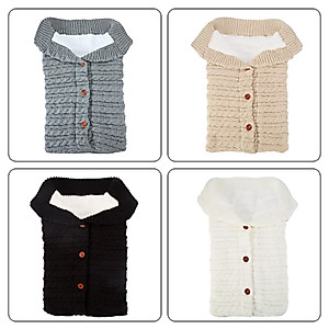 Newborn Baby Swaddle Blanket Fleece Stroller Wrap Nap Blanket Plus Velvet,Baby Kids Toddler Thick Knit Soft Warm Blanket Swaddle Sleeping Bag Sleep Sack Stroller