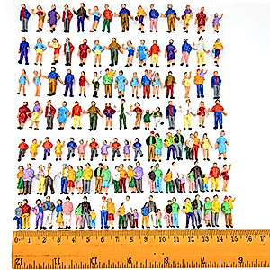 100pcs 1:87 HO Scale Standing Scenery Passengers Model Train Park Street People Figure Model Building Kit
