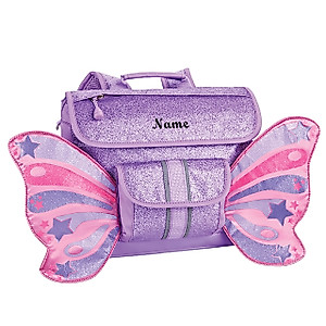Bixbee Toddler Backpack, Purple Sparkly Butterfly Bookbag for Girls & Boys Ages 3 - 5 | Daycare, Preschool, Elementary School Bag for Kids | Easy to Carry & Water Resistant