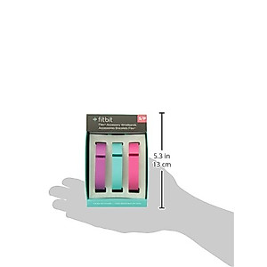 Fitbit Flex Vibrant Accessory Pack, Violet/Pink/Teal, Small