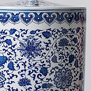 TUU Chinese Rice Dispenser Ceramic Large Capacity Sealed Cereal Storage Container with Lid Grain Dispenser Suitable for Kitchen Soybean, Corn, Flour, Sugar, Rice, Nuts, Snacks, Pet Food 22/44Lbs