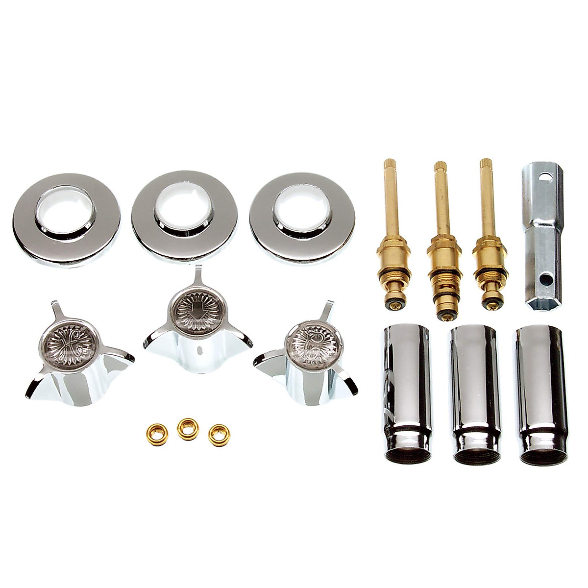DANCO Tub and Shower 3-Handle Remodeling Trim Kit for Sayco, Chrome (39620)