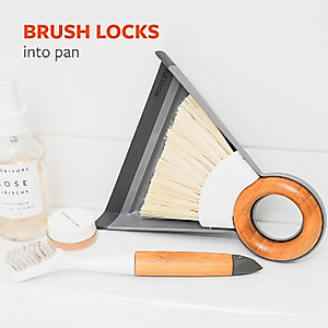 Full Circle and Brush Set, White Tiny Team Mini Dustpan