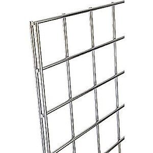 Only Garment Racks #1900C (Box of 3) Grid Panel for Retail Display - Perfect Metal Grid for Any Retail Display, 2'x 6', 3 Grids Per Carton (Polished Chrome Finish)