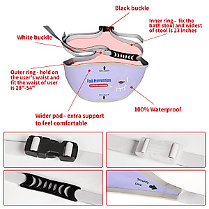 Ehucon Elderly Shower Chair Seat Anti-Slip Belt,Universal Bath Bench Buckle Strap Nursing Care Supplies for Disabled Patient Care, Fall Prevention