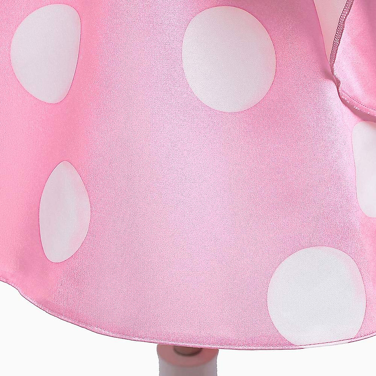 IBTOM CASTLE Girls Polka Dot Halloween Christmas Princess Party Cosplay Pageant Fancy Costume Tutu Birthday Dress up+ Mouse Ears Headband Vacation Ladybug Mini Theme Park Sundress Hilow-Pink 2-3T