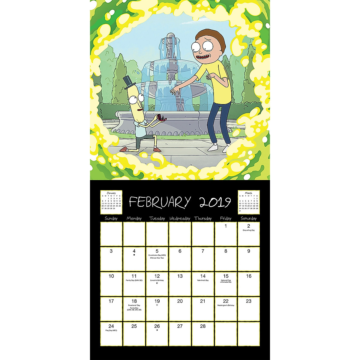 Rick and Morty 2019 Calendar