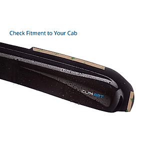 CLIM ART in-Channel Incredibly Durable Rain Guards for Ford Ranger 2019-2023 SuperCrew, Original Window Deflectors, Vent Deflector, Vent Window Visors, Dark Smoke, Truck Accessories, 4pcs - 619124LP