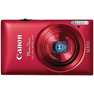 Canon PowerShot ELPH 300 HS 12.1 MP CMOS Digital Camera with Full 1080p HD Video (Red)