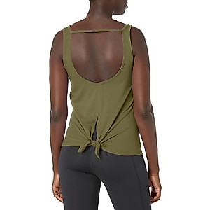 Champion Women's Sport Tie Back Tank, Cargo Olive, X- Large