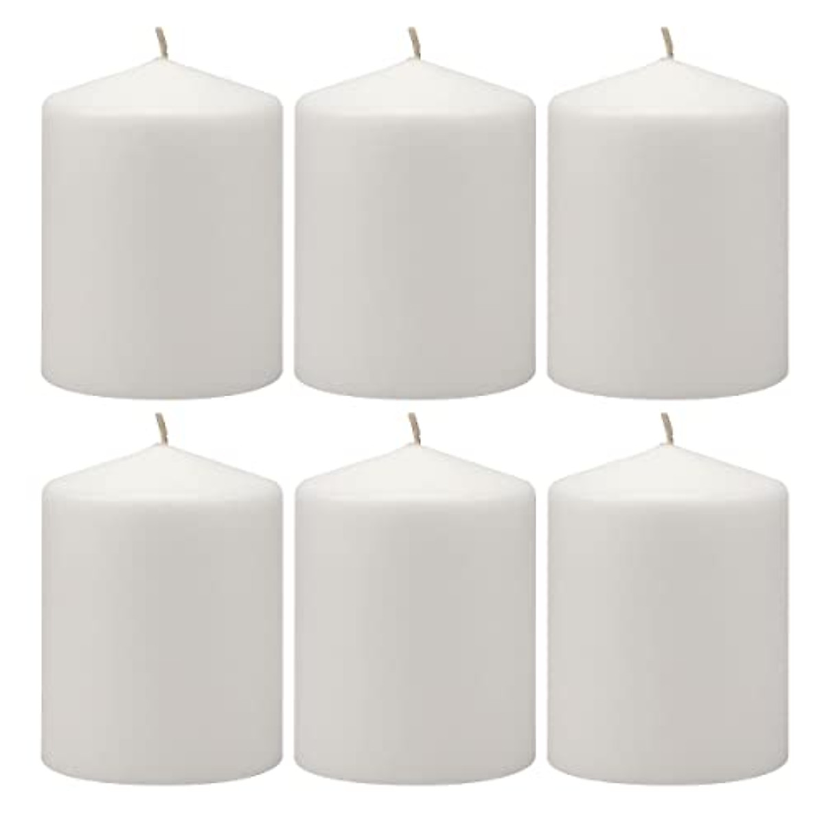 Stonebriar 100 Pack Unscented Tea Light Candles with 6-7 Hour Extended Burn Time & 35 Hour Long Burning Unscented Pillar Candles, 3x4, White