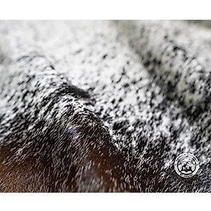 Genuine Salt and Pepper Tricolor Cowhide Rug 6 x 7 ft. 180 x 210 cm