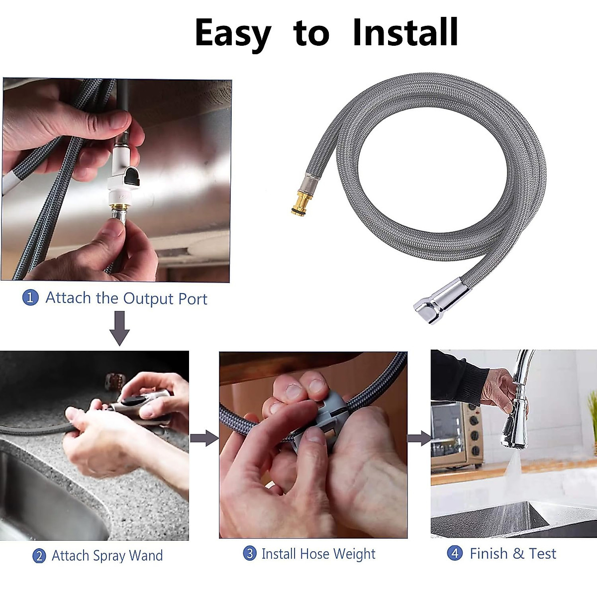 150259 Pull Down Hose Kit Compatible W/Moen Kitchen Faucet, Pull Down Kitchen Faucet Replacement Part 187108