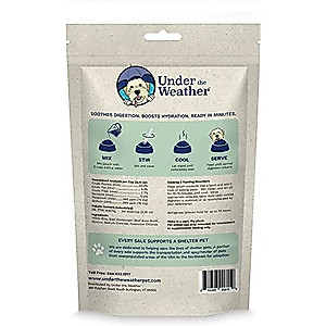 Under the Weather Easy to Digest Bland Dog Food Diet for Sick Dogs | Contains Electrolytes | Gluten Free, Freeze Dried 100% Human Grade Meats | 6 Pack - Rice, Hamburger & Bone Broth