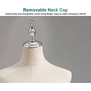 Tailors Dummy Mannequins Female Mannequin Extra - Mannequin Body Stand for Clothing Display/Room Decor/Store Window, with Metal Square Base Dressform Mannequin