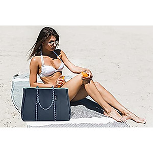 Hibala Neoprene Multipurpose Beach Bag,Gym/Travel/Pool Bag,Tote For Women&Men (Grey)