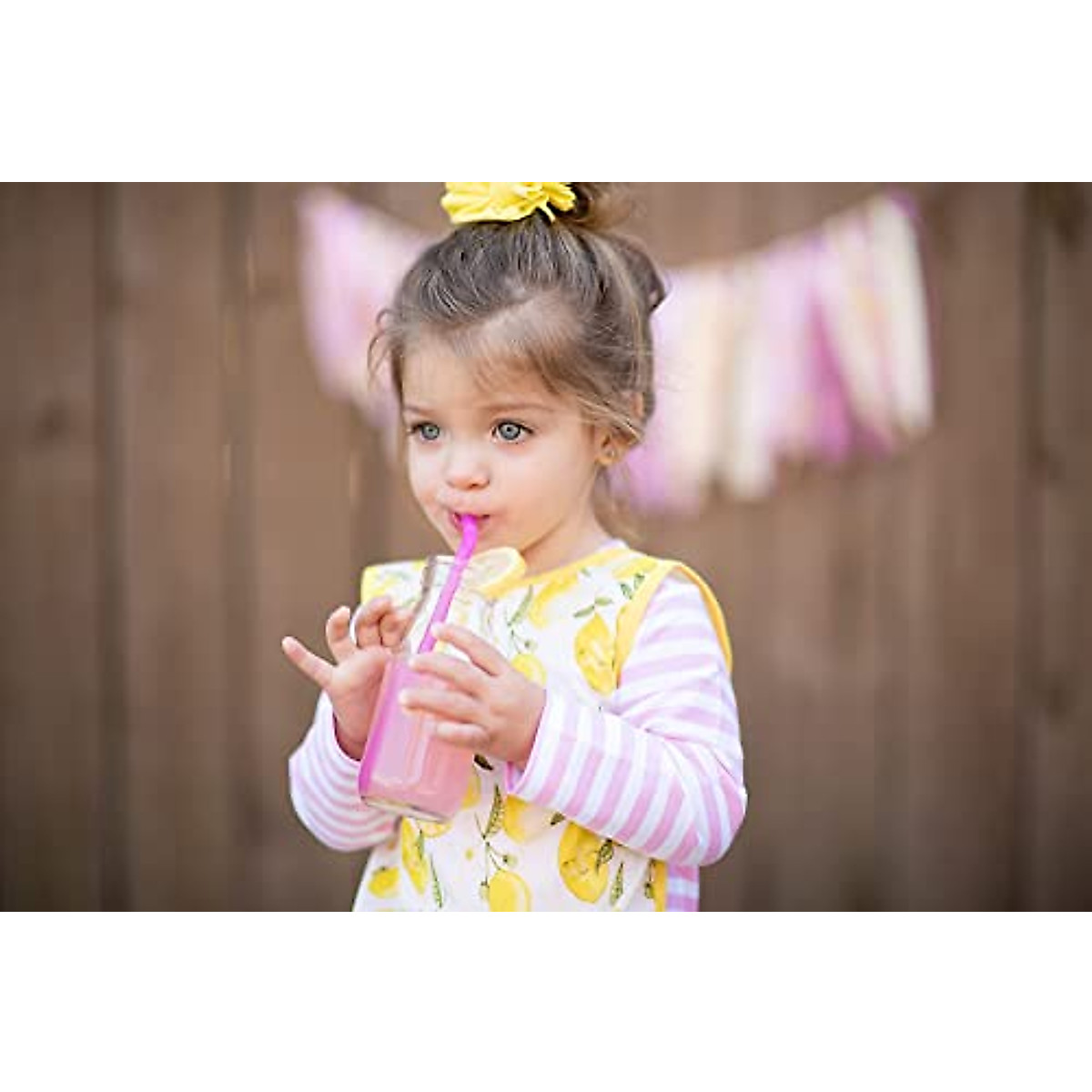 BapronBaby Fresh Lemon Bapron - Soft Waterproof Stain Resistant Bib - Machine Washable - 6m - 5yr - (Sz Baby/Toddler 6m-3T)