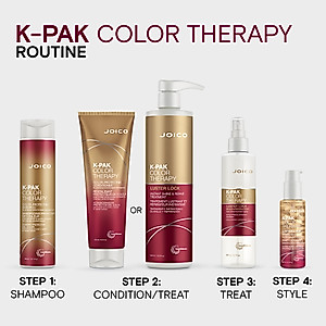 Joico K-PAK Color Therapy Luster Lock Instant Shine & Repair Treatment | For Color-Treated Hair | Boost Color Vibrancy | Repair Breakage | With Keratin & Argan Oil | 16.9 Fl Oz