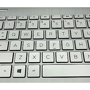 Replacement Upper Case Palmrest for HP 17-by 17-CA 17T-by 17Z-CA 17t-by400 17-by0026cy 17z-ca300 Series Laptop Non-Backlight Keyboard Assembly with ODD Top Cover L92785-001 Natural Silver