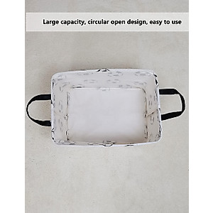 QUEENLALA Rectangular Laundry Hamper/Foldable Nursery Laundry Basket for Organizing/Storage Bin Baskets/Children Toy Office Bedroom/Toy Bin Closet Shelf Baskets（Rec-Football）