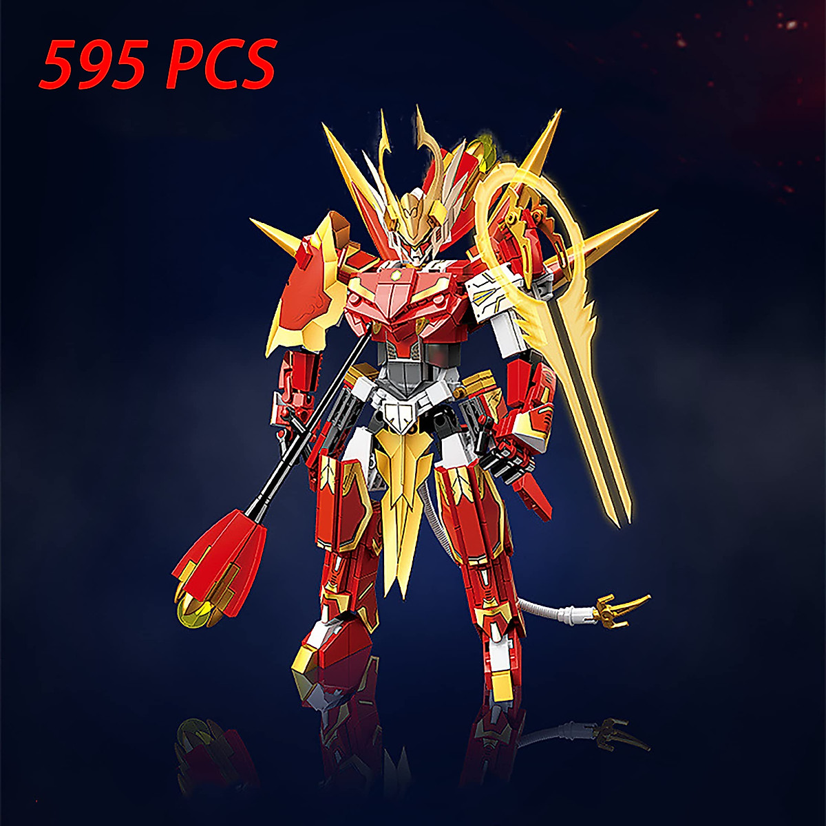 Xering 2023 Model Bionic Mecha Warrior Bionic Mask Warrior Bionic Character Puzzle Assembly Brick Compatible Toy Building Kit (No Color Box) (4)