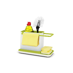Joseph Joseph 85021 Sink Caddy Kitchen Sink Organizer Sponge Holder Dishwasher-Safe, Regular, Green