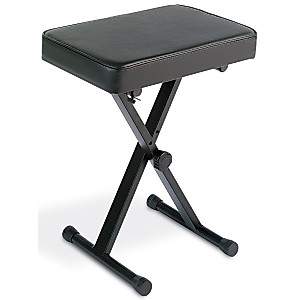 Yamaha OEM PKBB1 Adjustable Padded Keyboard X-Style Bench, Black, 19.5 inches