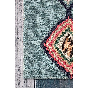 nuLOOM Hand Tufted Belini Area Rug, 2' x 3', Turquoise