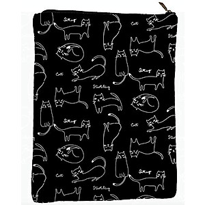 Black Cats Book Sleeve - Book Cover for Hardcover and Paperback - Book Lover Gift - Notebooks and Pens Not Included