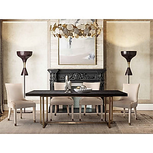 TOV Furniture Mason Modern Handmade Veneer Dining Table, Black