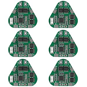 Alinan 6pcs 3S 8A 12V 18650 Lithium Battery Protection Board 10.8V 11.1V 12.6V BMS PCM PCB Overcharge Over-Discharge Protection Module for 3 Li-ion Cell Pack