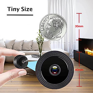 MDGLSYEE SHPTDJTIC Wireless Security Camera Mini Camera Outdoor/Indoor with Audio, Home Surveillance Camera, 1080P IP HD Build-in Battery 350mah，Infrared Night Vision, HDWIFI（3-Pack）