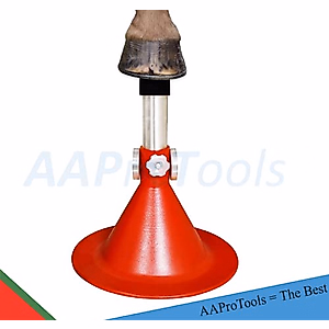 AAProTools Standard Horse Size Hoof Farrier Stand - Red + Hoof Knife