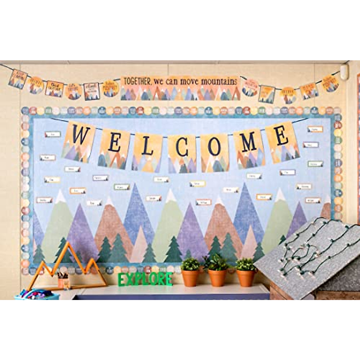 Teacher Created Resources Moving Mountains Blue Straight Border Trim