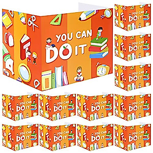 12 Pcs Privacy Boards Classroom Privacy Screen Bright Colored Desk Privacy Panel Classroom Desk Dividers for Students Privacy Folders for School Teacher Student Study Test Office Supplies (Elegant)