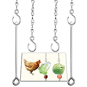 Chicken Vegetable Hanging Feeder Toy for Hens Pet Chicken Veggies Skewer Fruit Holder for Hens Large Bird