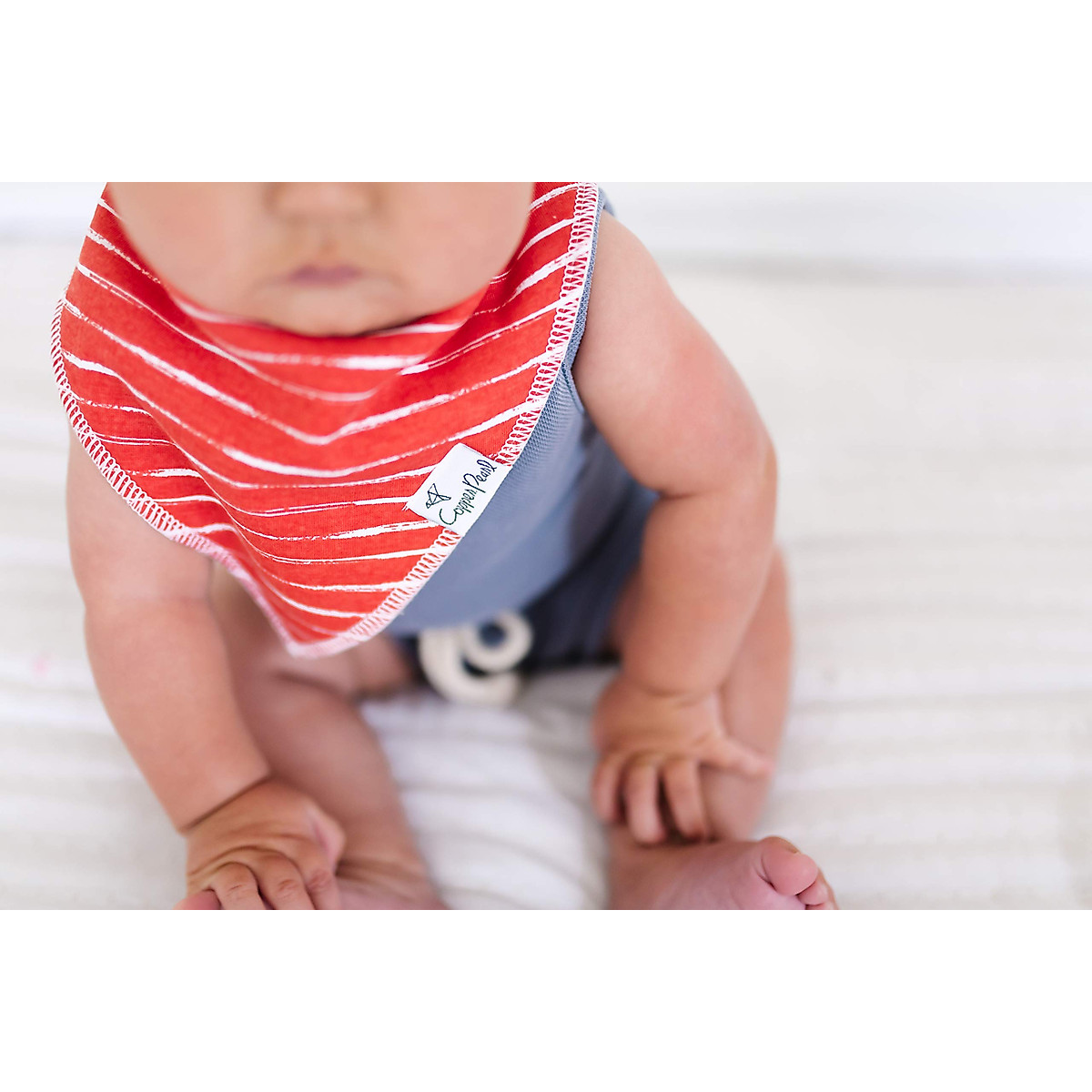 Copper Pearl Baby Bandana Drool Bibs for Drooling and Teething Gift Set 'Nautical' (Pack of 4)