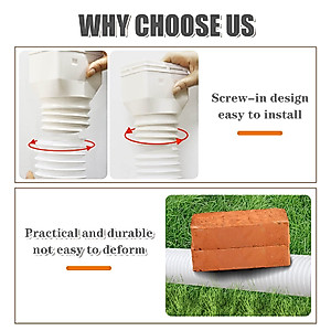 Retractable Rain Gutter Drain Downspout Extender Roof Drain Hose Drain Extender Drain Pipe Extension Connector Drain Connection Telescoping Extension Hose Accessories for Home Improvement(White)