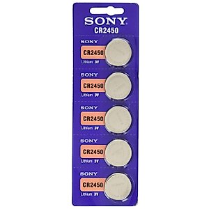 Sony CR2450 3V Lithium Coin Battery Pack Of 5 Batteries