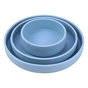 Silicone Microwave Egg Cooker, 3Pcs Different Sizes Microwave Egg Poacher, Reusable Nonstick Air Fryer Egg Maker Mold for Breakfast Sandwiches, Silicone Egg Poaching Cups, Microwave Accessories (Blue)