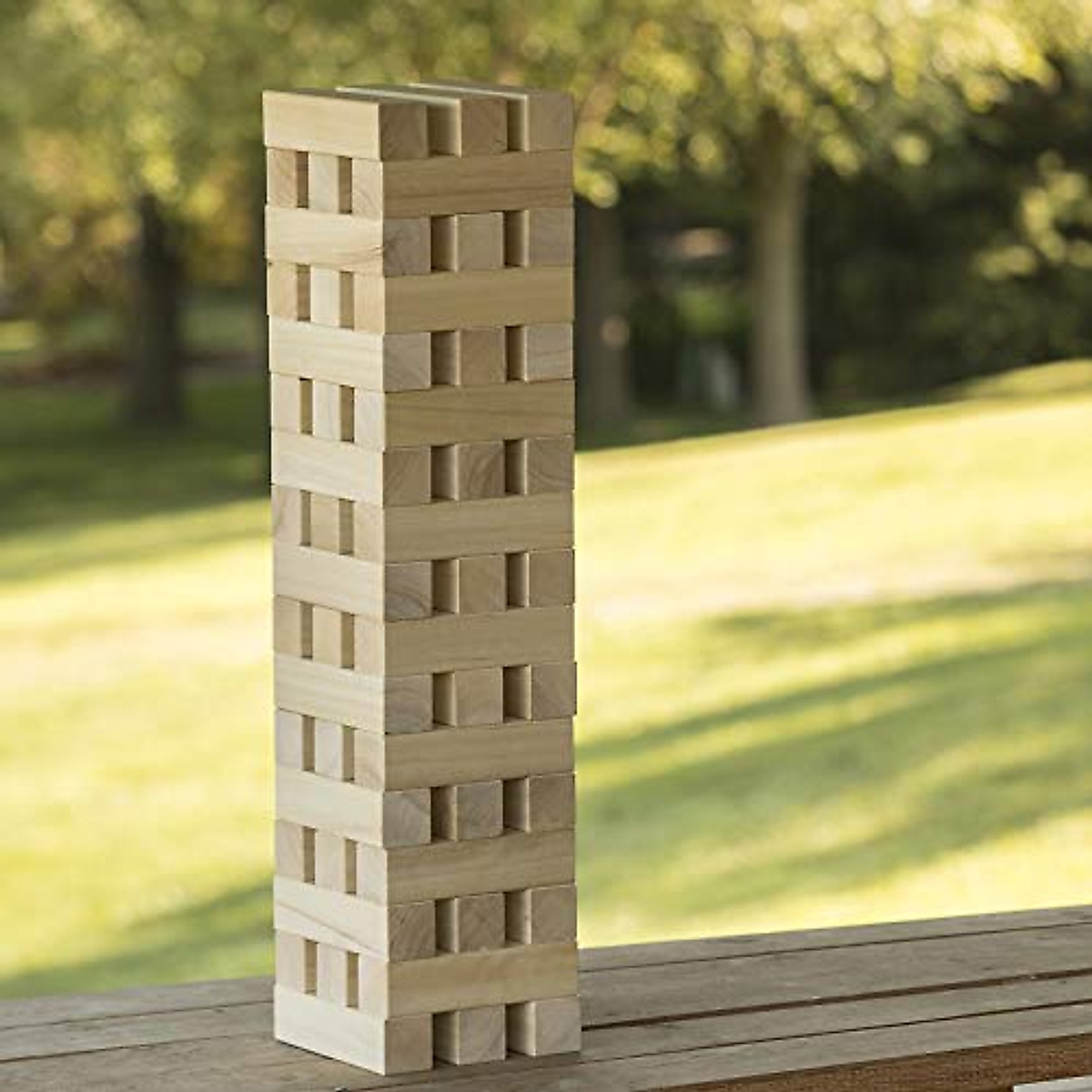 Triumph Sports Triumph Giant Tumble Tower - Includes 51 Solid Wood Tumble Blocks and Carry Bag