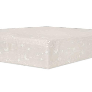 Dream On Me Sparkling Dreams 2 in 1 Crib and Toddler Mattress, Grey Waterproof Vinyl Cover, Greenguard Gold and JPMA Certified, Copper-Infused Toddler Layer, Maximum Support and Safety