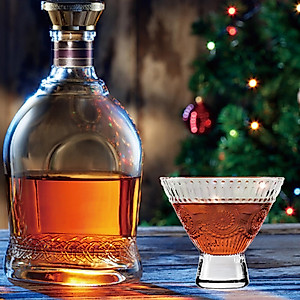 Wongblee 6Pcs Stemless Martini Glasses, 8.5oz Vintage Cocktail Glasses, Glass Dessert Cups for Home Bar, Restaurant, Party