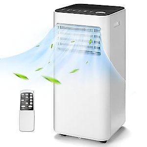Portable Air Conditioners, SIMOE 10000BTU Portable AC Unit with Dehumidifier & Fan Mode, Rooms up to 350 sq.ft, with Remote Control & 24Hrs Timer, Installation Kit Included, for Home Garage