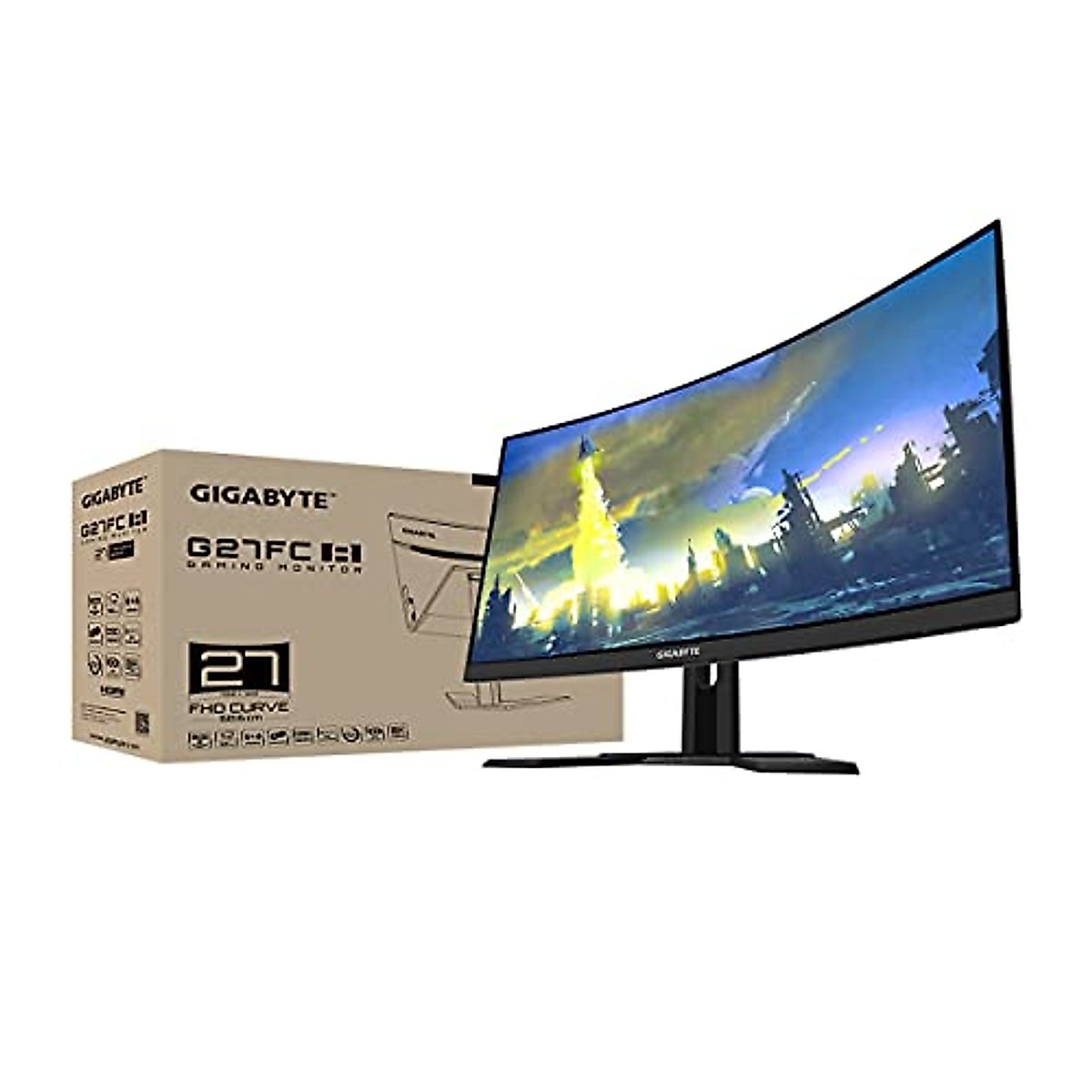 GIGABYTE G27FC A (27" 165Hz 1080P Curved Gaming Monitor, 1920 x 1080 VA 1500R Display, 1ms (MPRT) Response Time, 91% DCI-P3, FreeSync Premium, 1x Display Port 1.2, 2x HDMI 1.4)