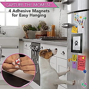 Luna Bean Paw Print Kit - Mess-Free Paw Print Stamp Pad for Dogs & Cats - 14pc Dog Nose Print Kit & Pet Paw Print Impression Kit- Clean - Touch Ink Pad for Dog Paw Prints - Dog Mom Gifts for Women