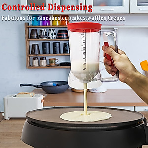 Breakfast Kit for Blackstone Grill, 7 Piece Griddle Accessories Set - Including Pancake Batter Dispenser, Bacon Press, Egg Rings, Hamburger Press Patty Maker